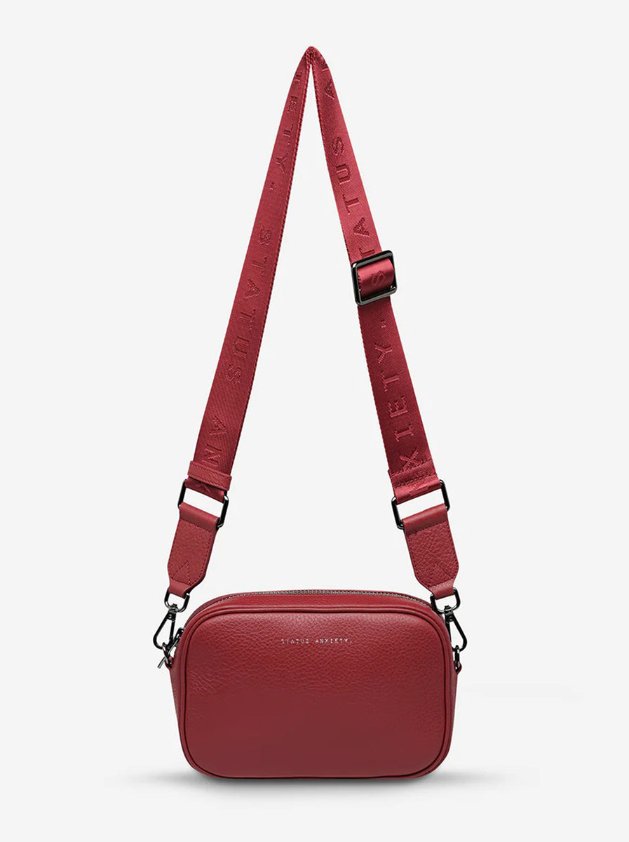 Status Anxiety - Plunder Bag With Webbed Strap - Rouge – Abicus