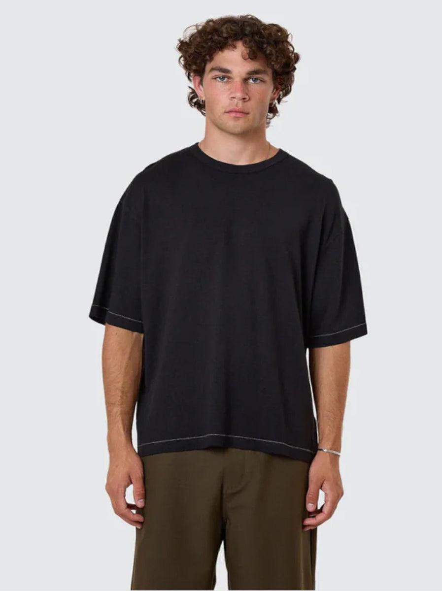 Thrills - Hemp Thrills Embro Contrast Stitch Box Fit Oversize Short Te ...